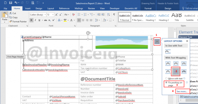 Add dynamic watermark to your reports in D365FO - Docentric AX