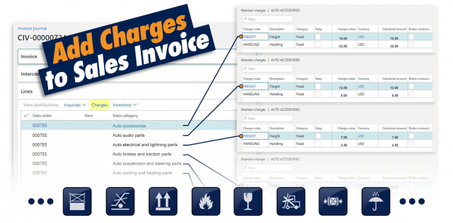 Add Charges to Sales Invoice Lines through ER