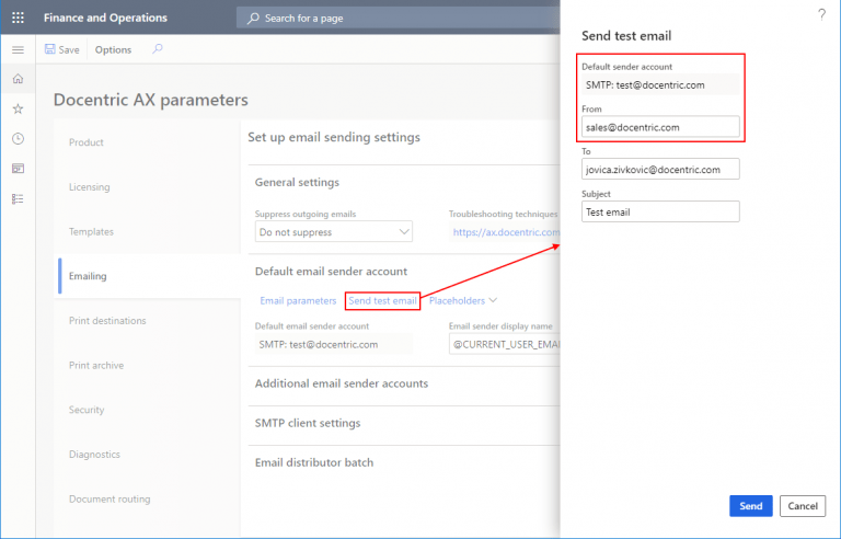 Troubleshooting techniques for solving emailing issues in D365FO