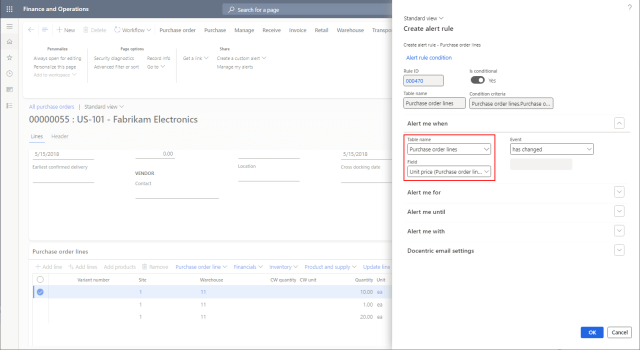 Create Alert in a ⚡Single Click in D365FO