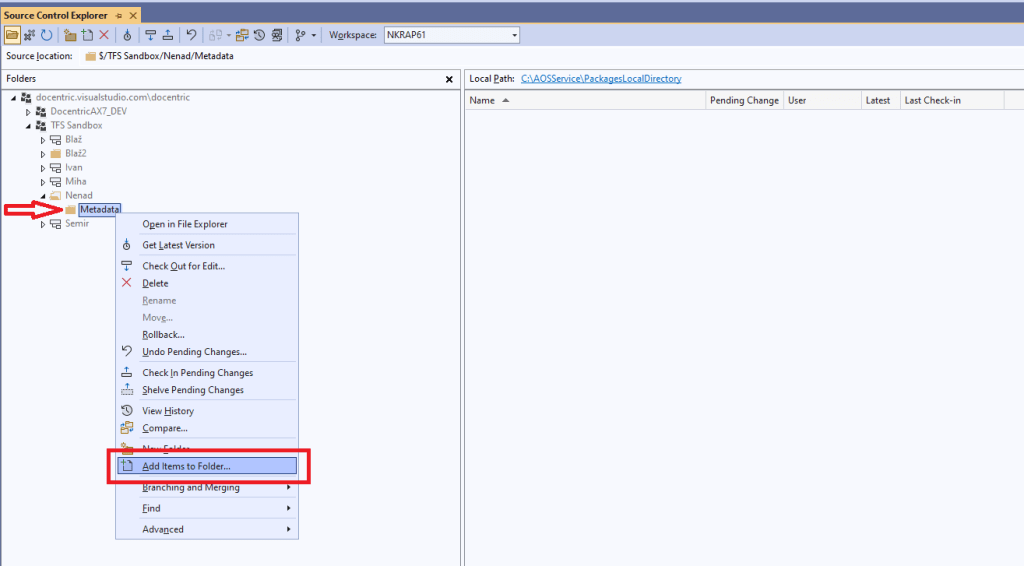 How to Commit Changes to TFS/DevOps After Upgrading Docentric AX Models ...
